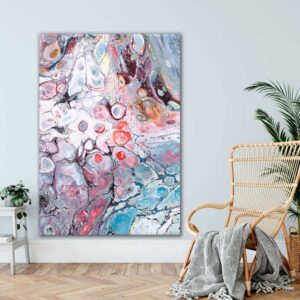 Flotte plakater med kunst til stuen | abstrakte farverige moderne